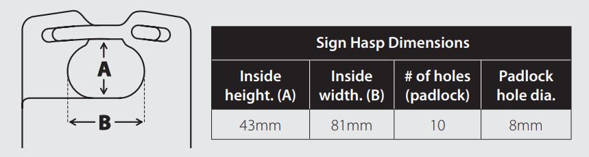 Large sign hasp | Safety Clothing & Workwear UK | Wise Safety